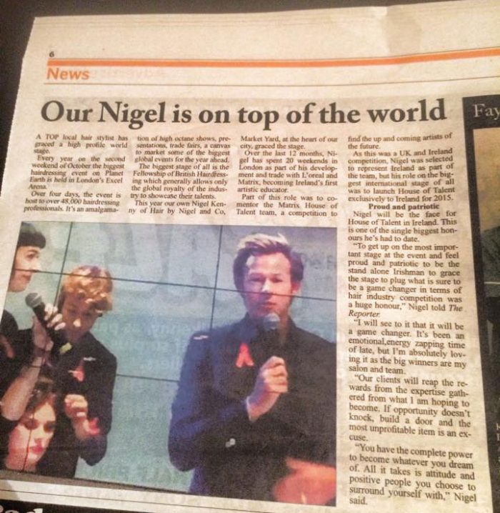 Hair By Nigel & Co. | Our Nigel is on top of the world